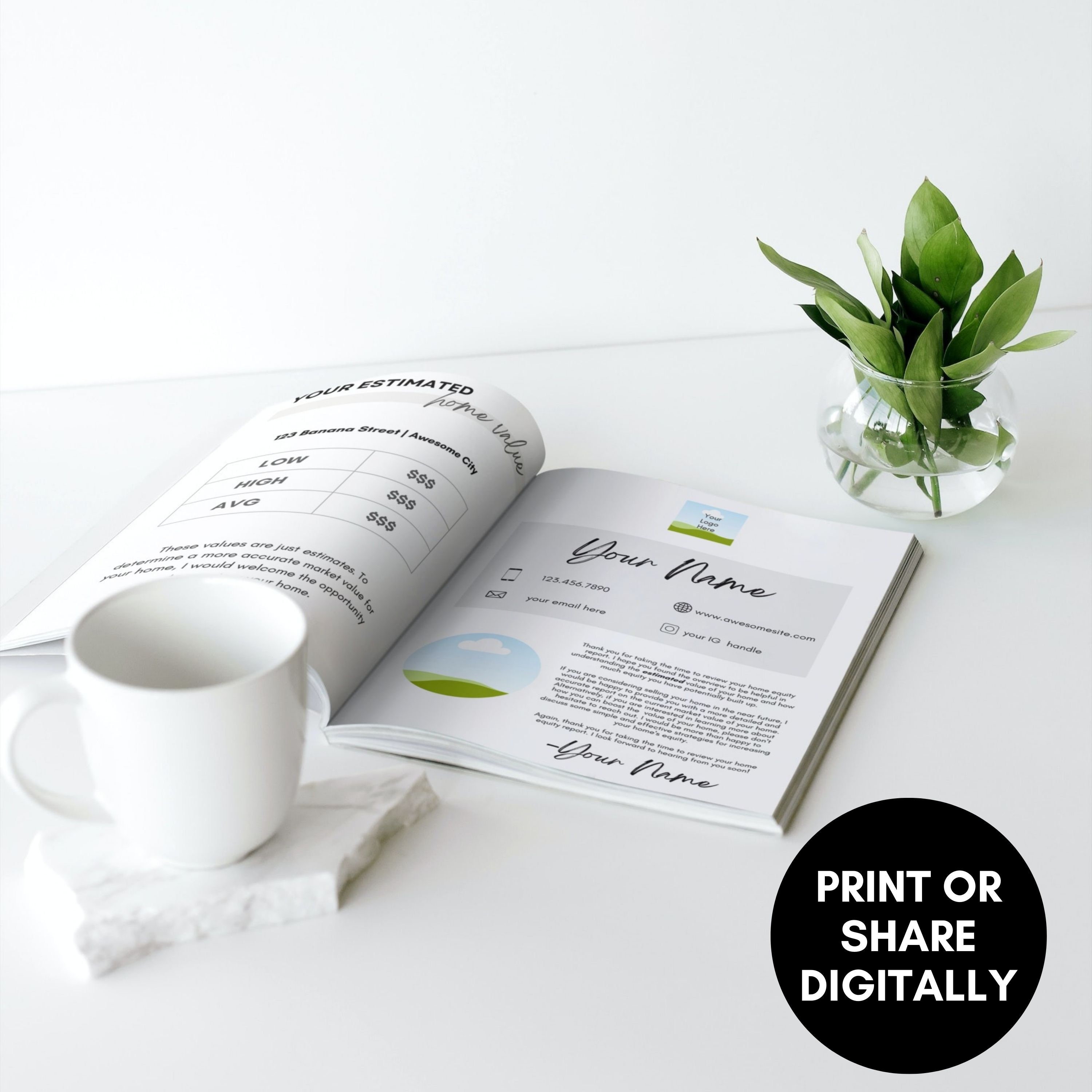 Editable Home Equity Report Template: Real Estate CMA (digital Download ...
