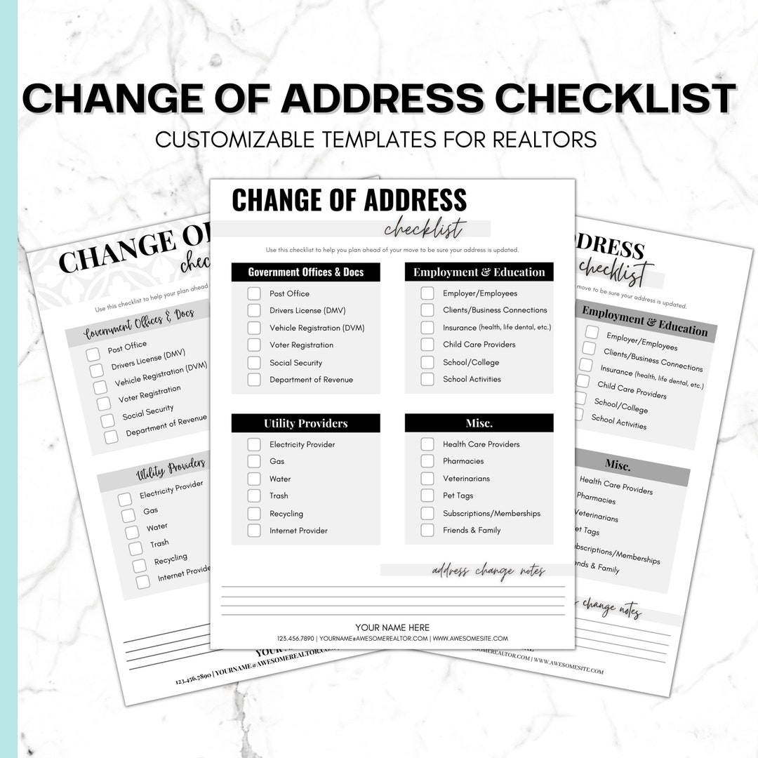 Change Of Address Checklist Realtor Marketing Templates Etsy change-of-address-checklist-realtor-marketing-templates-etsy