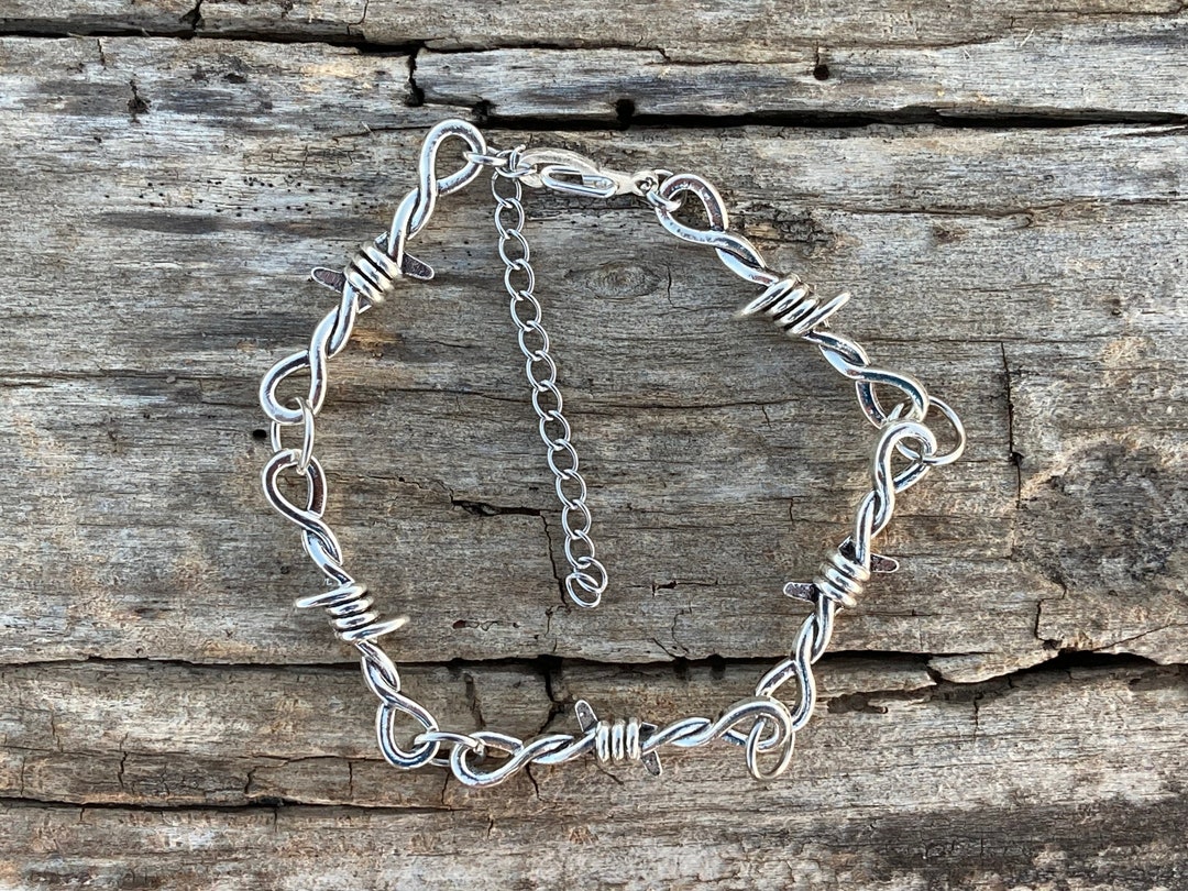 Western Barbed Wire Link Bracelet- Dying Breed - Etsy