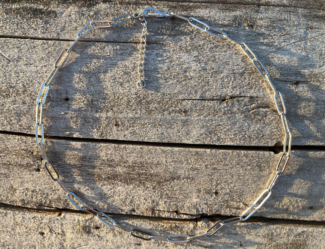 Western Paper Clip Chain Necklace- Wayne - Etsy