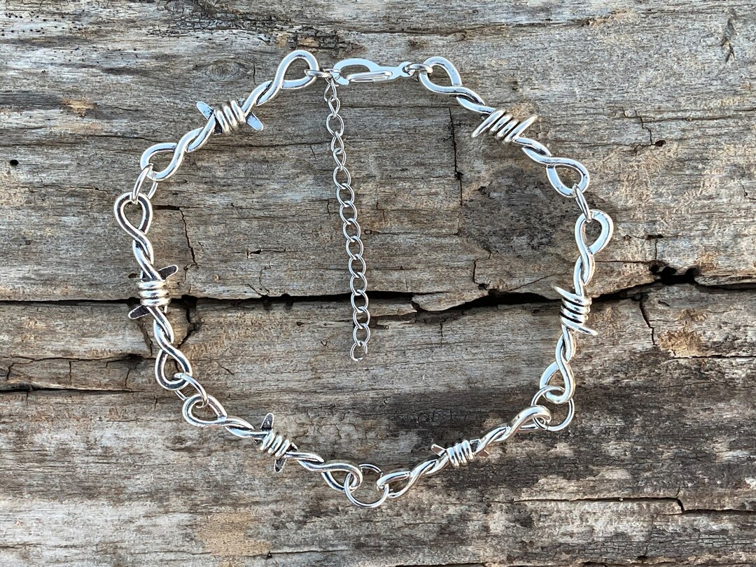 Western Barbed Wire Link Anklet- Dying Breed - Etsy