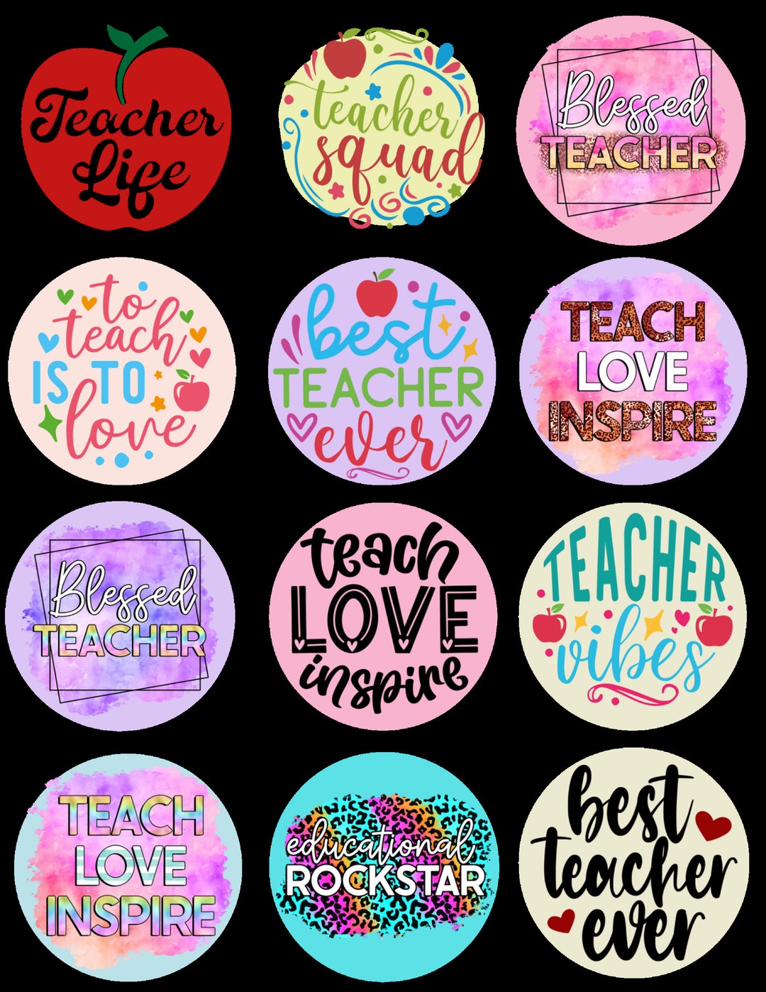 Teacher Cardstock Circles, Cardstock Cutouts, Freshies, Cardstock ...