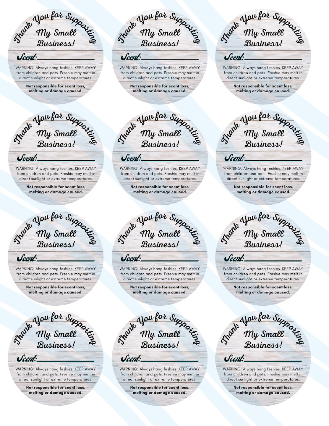 Gracias Descarga digital de cartulina, Cartulina para Freshies, Freshie ...