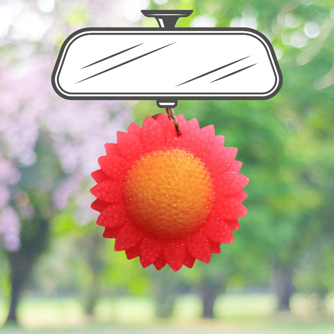 Sunflower Car Freshie, Car Scents, Aroma Bead Scents, Car Fragrance ...