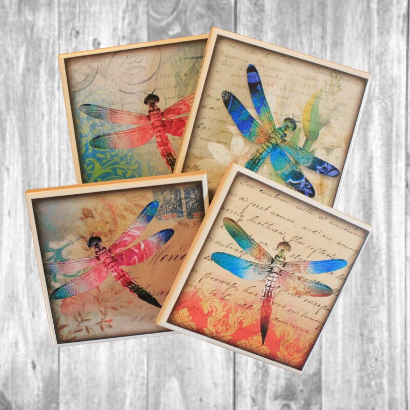 Dragonfly Tile - Etsy