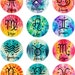 Tie Dye Horoscope Cardstock Circles: Freshie Designs - Etsy