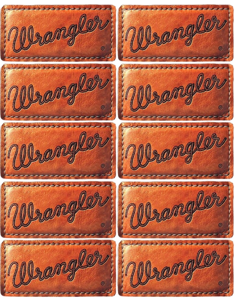 Wrangler Pocket Logo: 48 Cardstock Cutouts (2"wx1"h) - Etsy