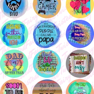 Father's Day Cardstock Circles: Freshie Designs - Etsy