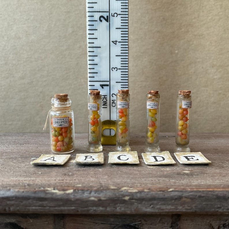 1:12 Scale Sour Drupes Apothecary Jar X1 OR Vial X1 - Etsy
