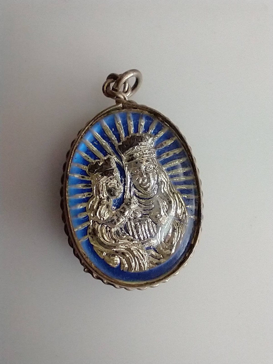 Vintage Catholic Mercury Glass St Anne Religious Medal - Etsy