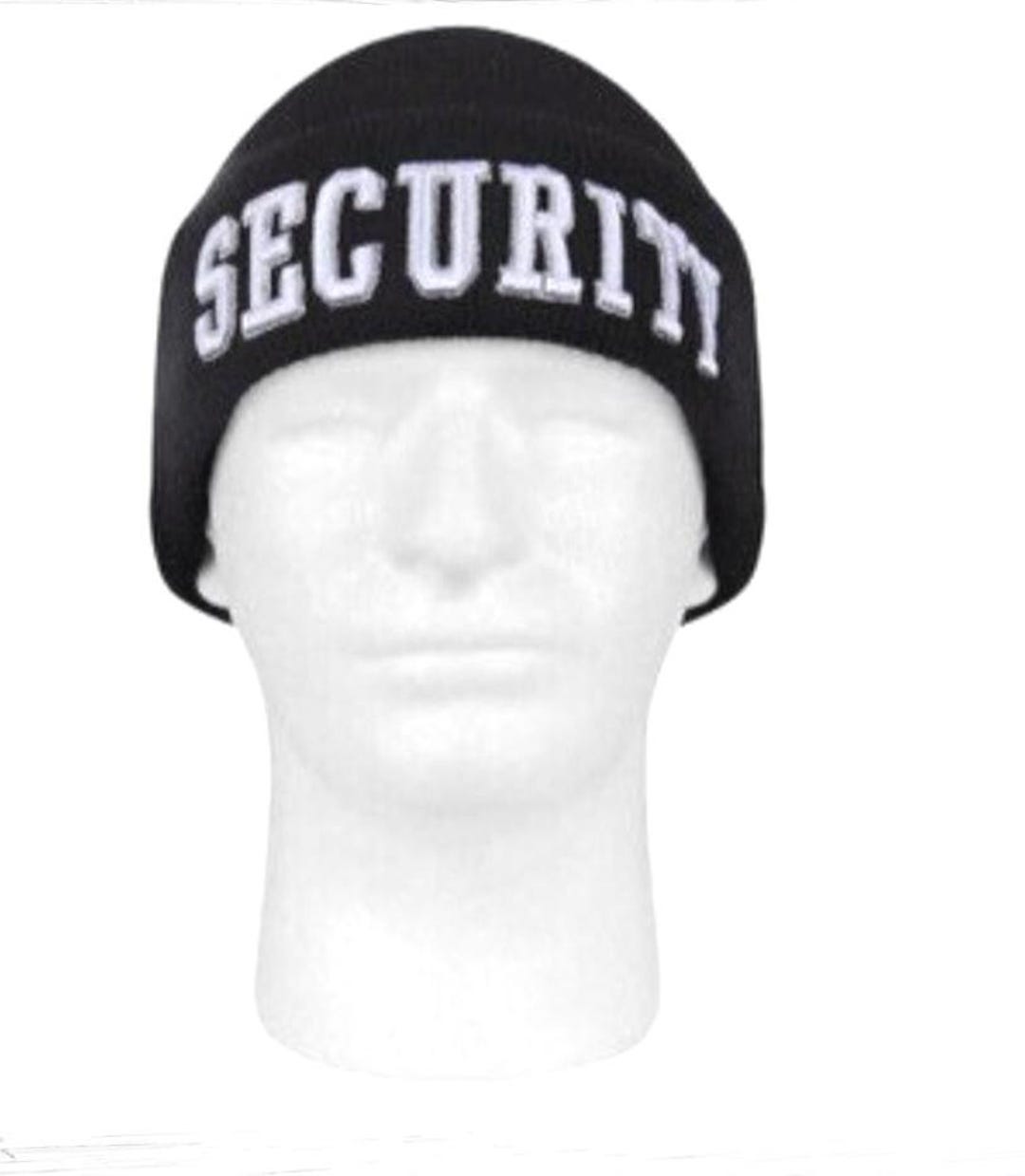 Security Beanie, Security Skull Knit Hat, Security Beanie, Security ...