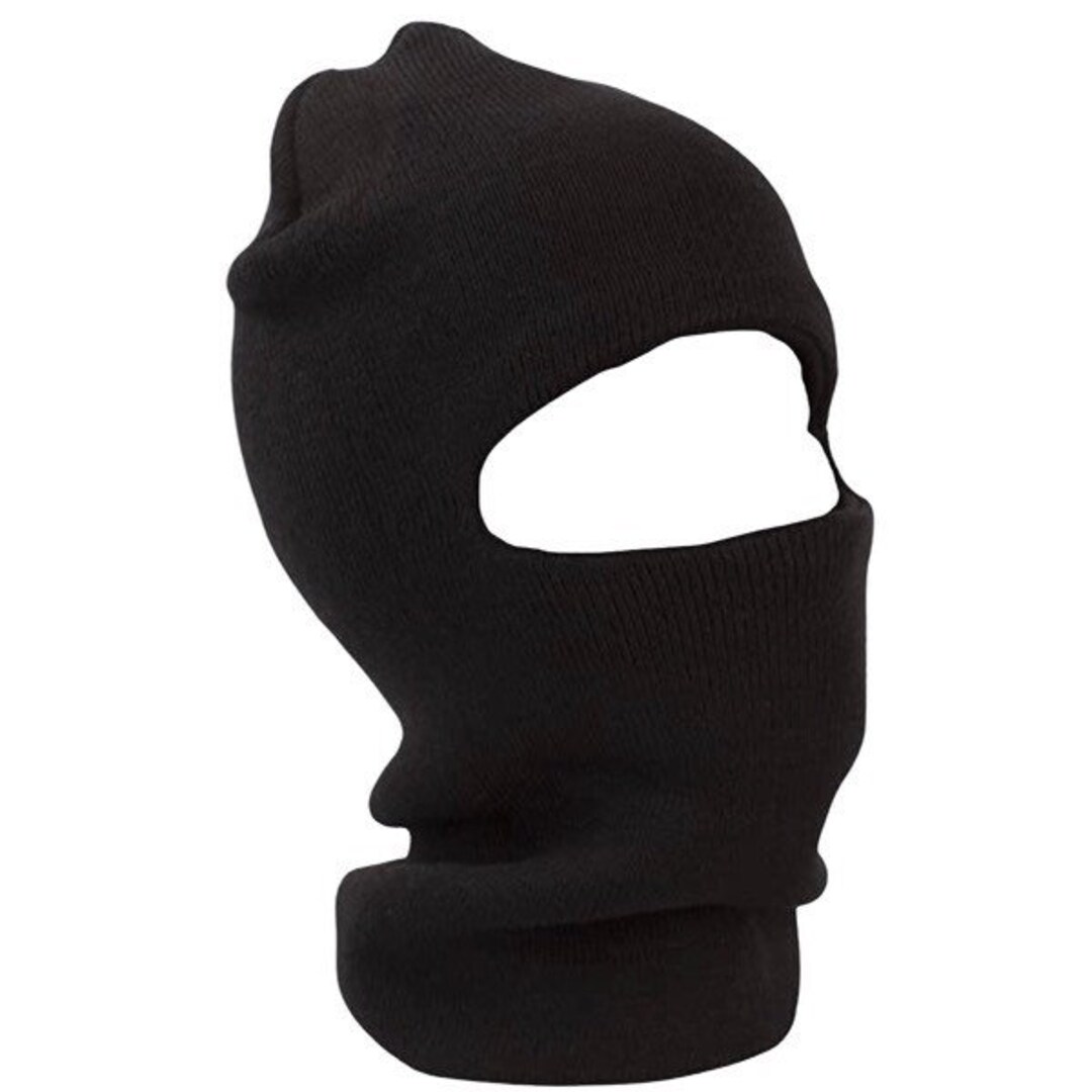 Ski Mask, One Hole/ Balaclava Black, Unisex Winter Face Covering, 1 ...
