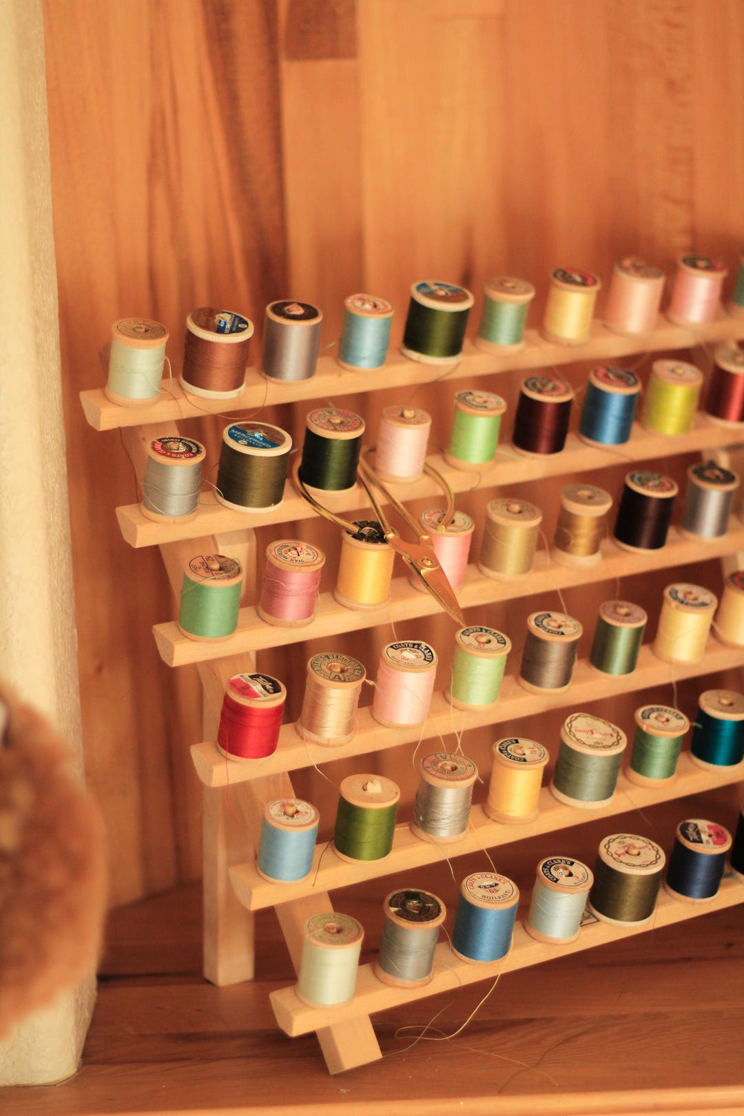Vintage Threads and Spool Rack - Etsy