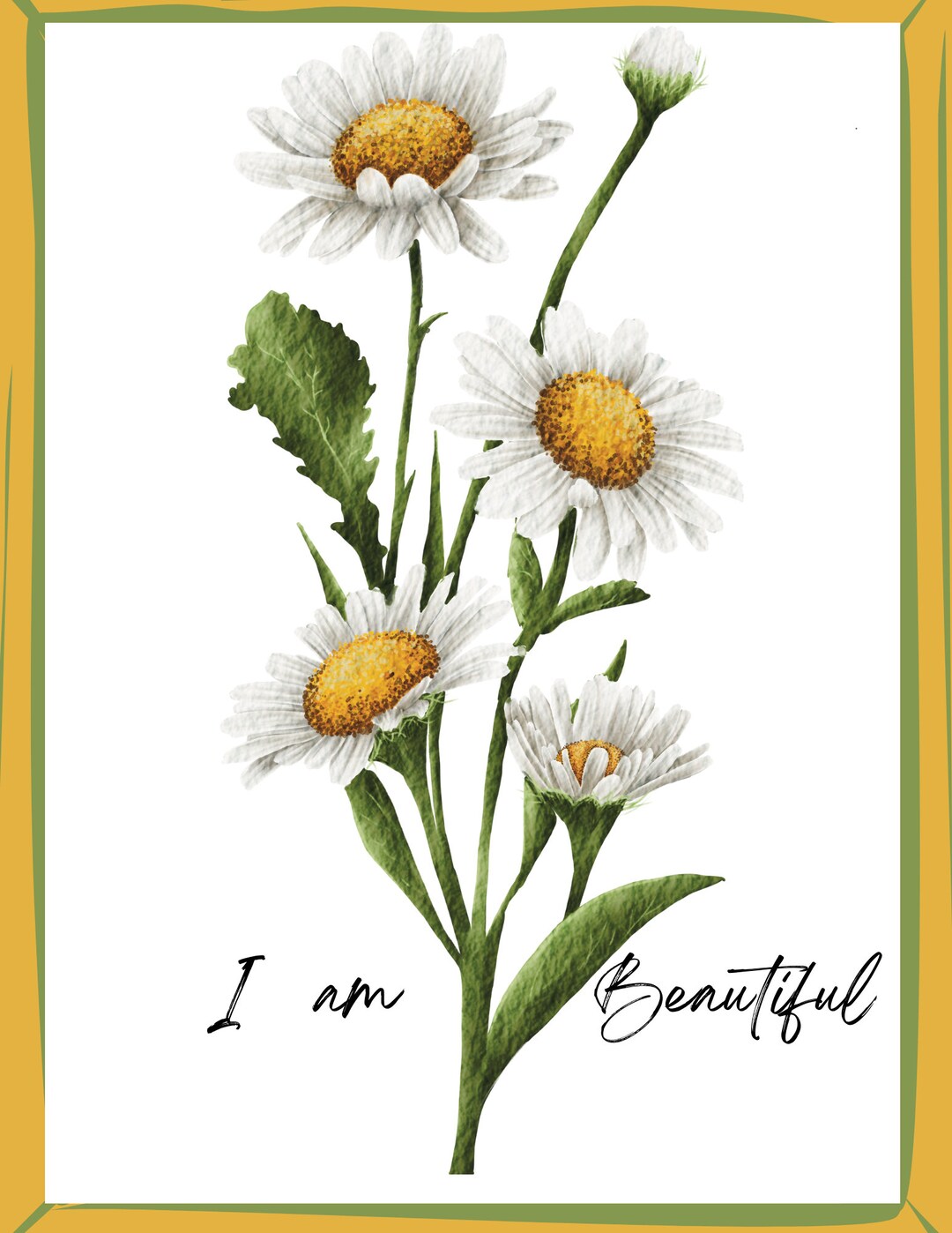 Flower Art Prints, Daisy Flower Art, Flower Artwork, Flower Wall Art ...