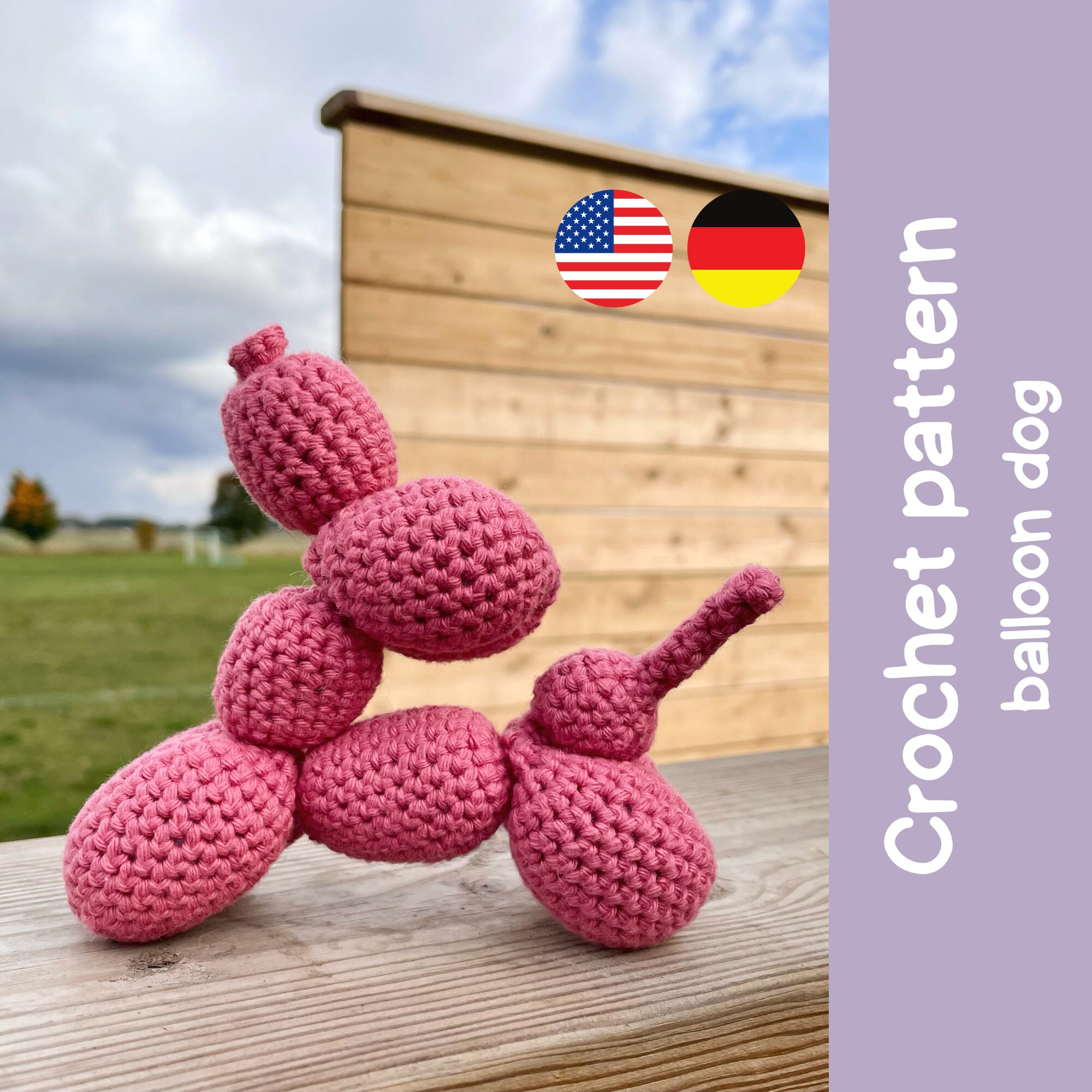 Crochet Pattern Amigurumi Balloon Dog / Decoration / PDF - Etsy
