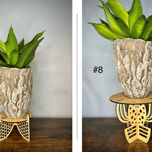 Wood Display Plant Stand - Gift a Laser Cut Indoor Shelf for a Plant ...