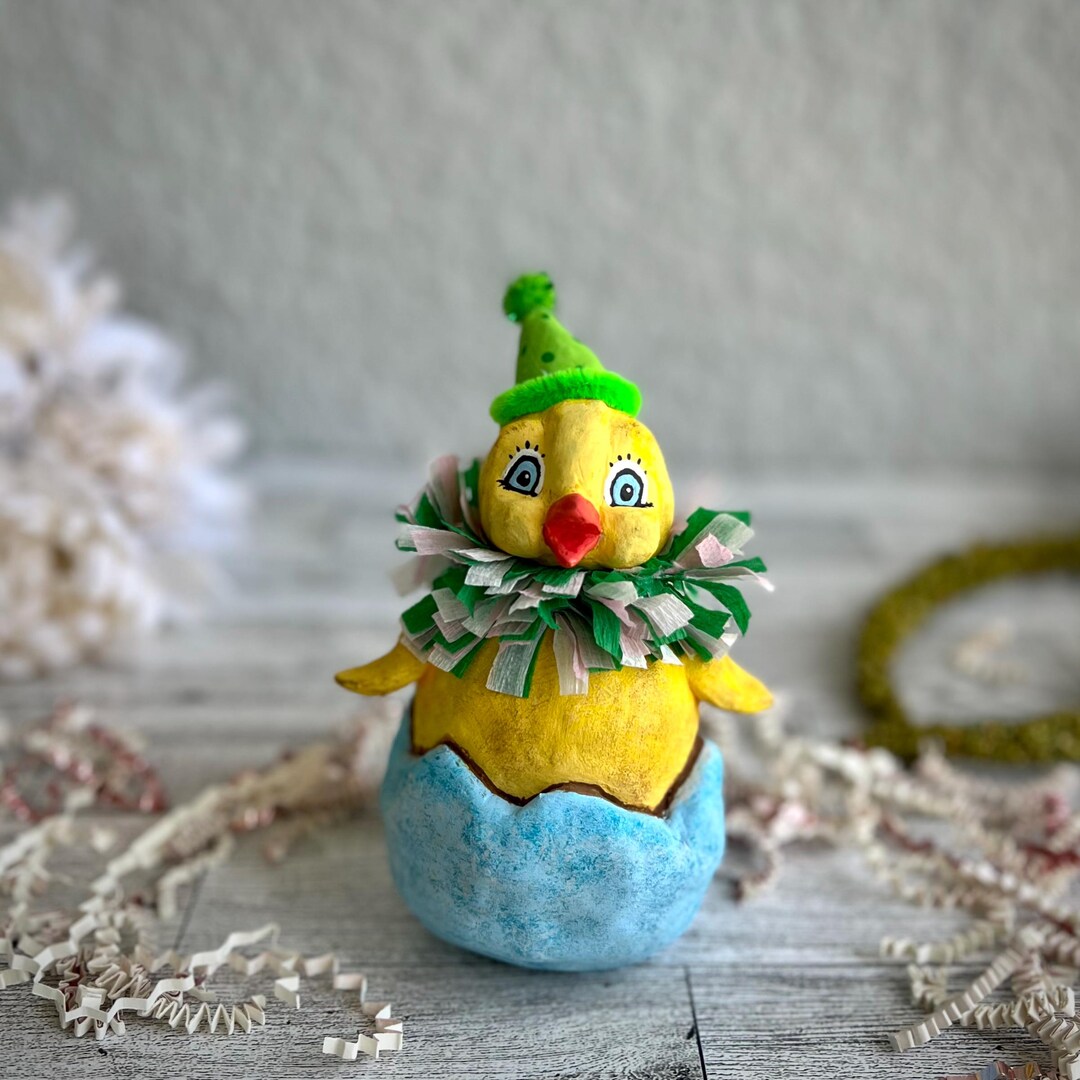Spring Easter Chick | Vintage Style Handmade Baby Boy Chick Decor for ...