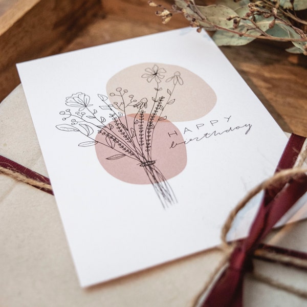 Postcard Happy Birthday - Etsy