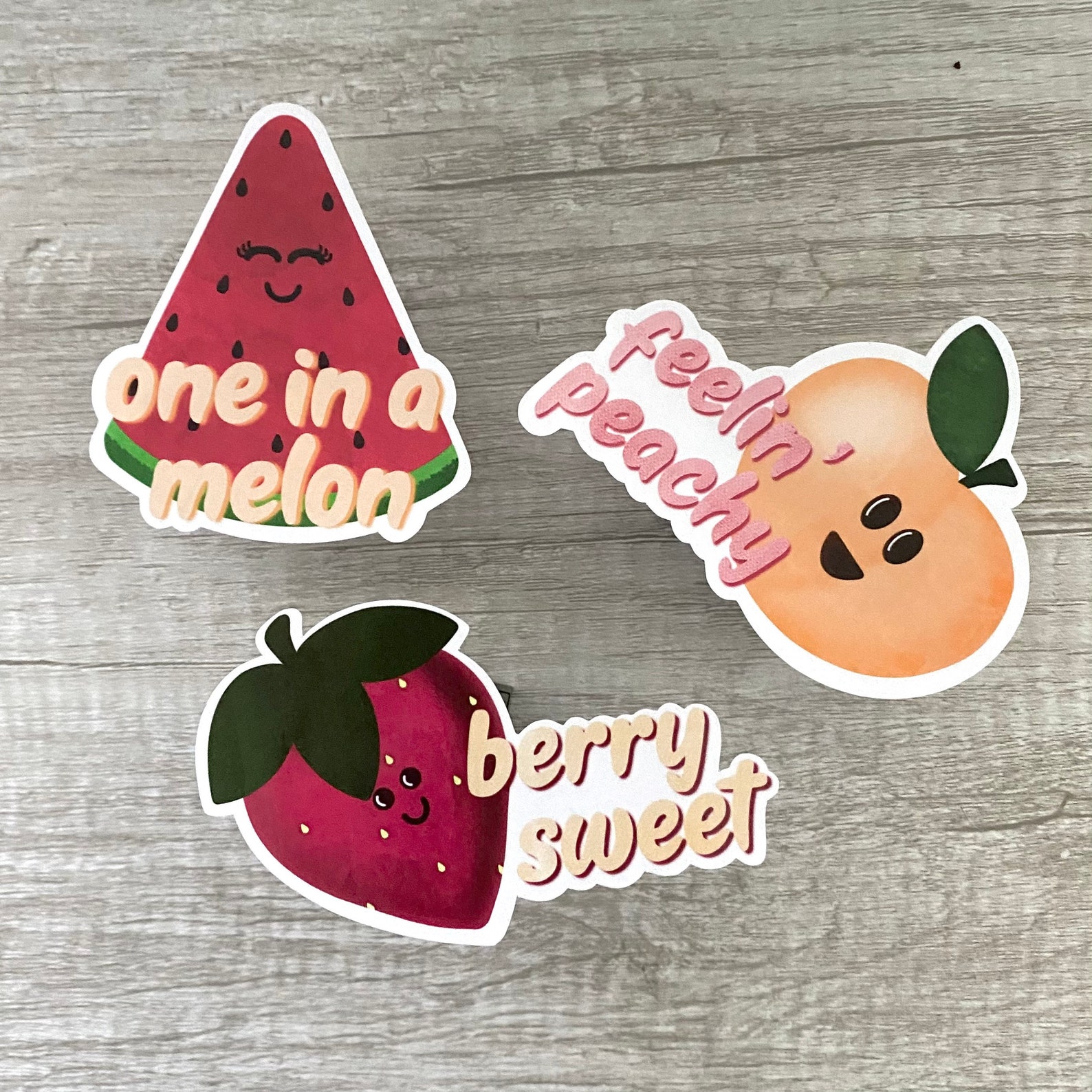 One in a Melon Sticker | Feelin Peachy Sticker | Berry Sweet Sticker ...