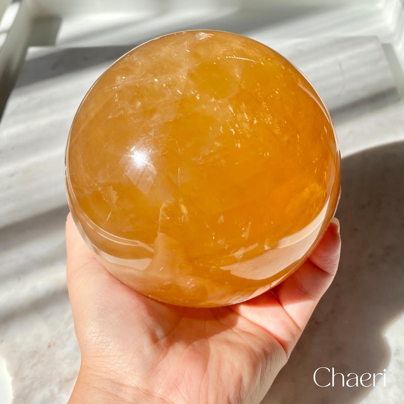 Orange Gemstone Sphere - Etsy