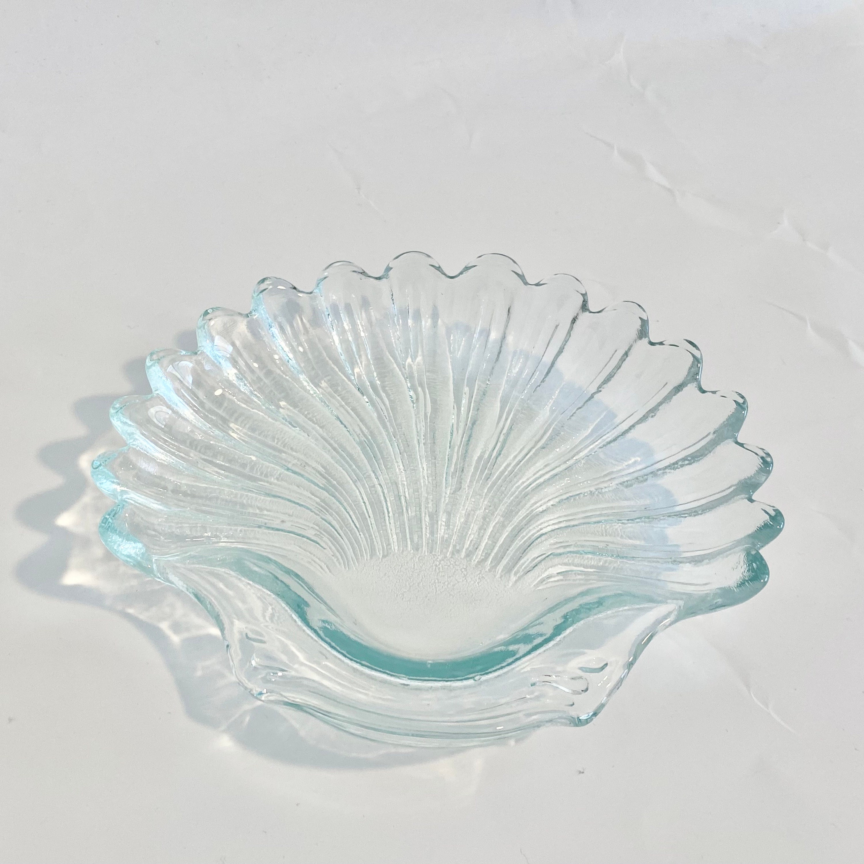 Shell Plate, Australian Vintage Glassware, Large Sea Shell Shaped Dish ...