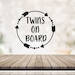 Twins on Board Car Decal Twin Car Decals Babies on Board Baby - Etsy