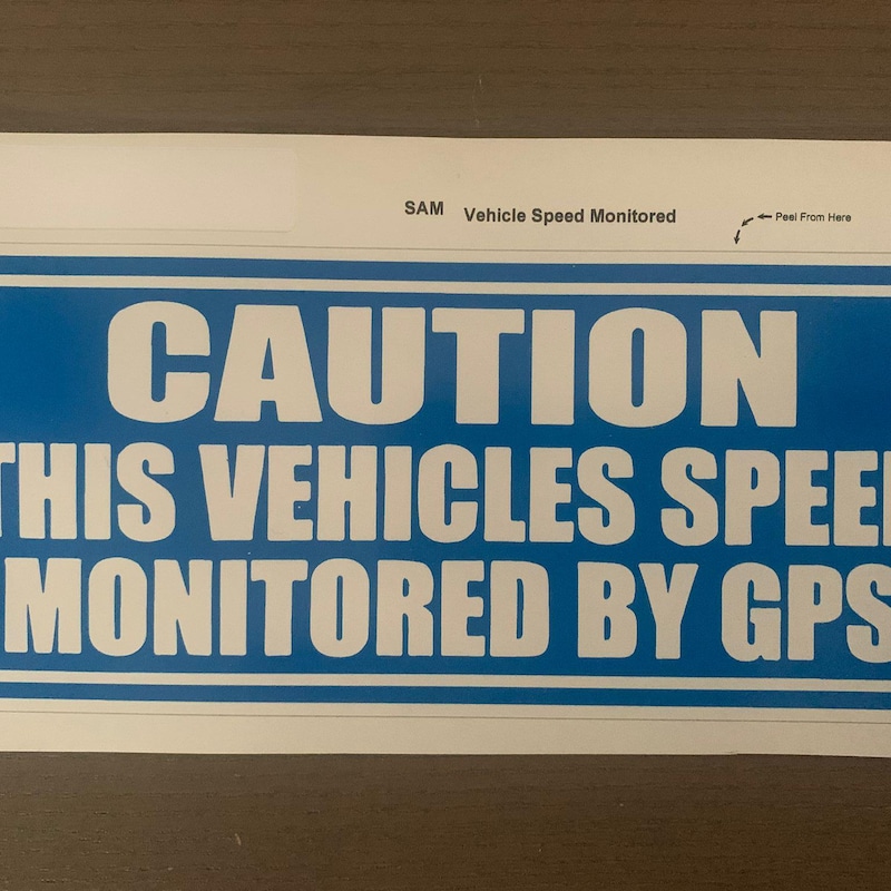 Speed Monitored by Gps Sticker - Etsy