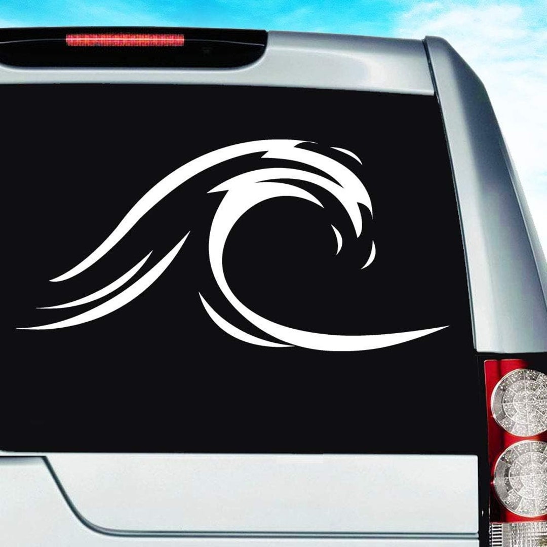 Ocean Wave Decal, Beach Decal, Wave Sticker, Beach Vibes Vinyl Decal ...