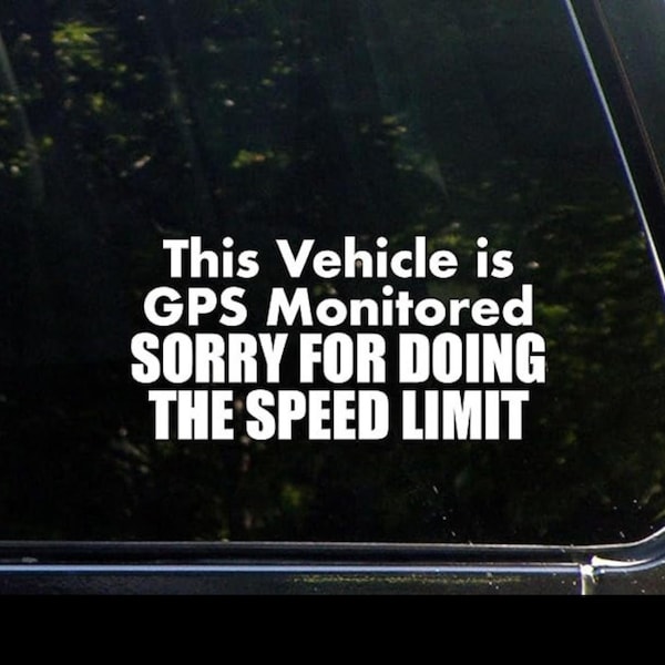 Speed Monitored by Gps Sticker - Etsy