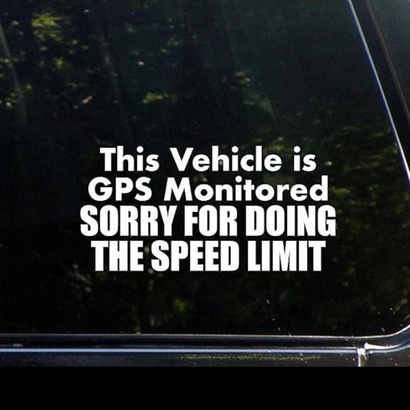 Speed Monitored by Gps Sticker - Etsy