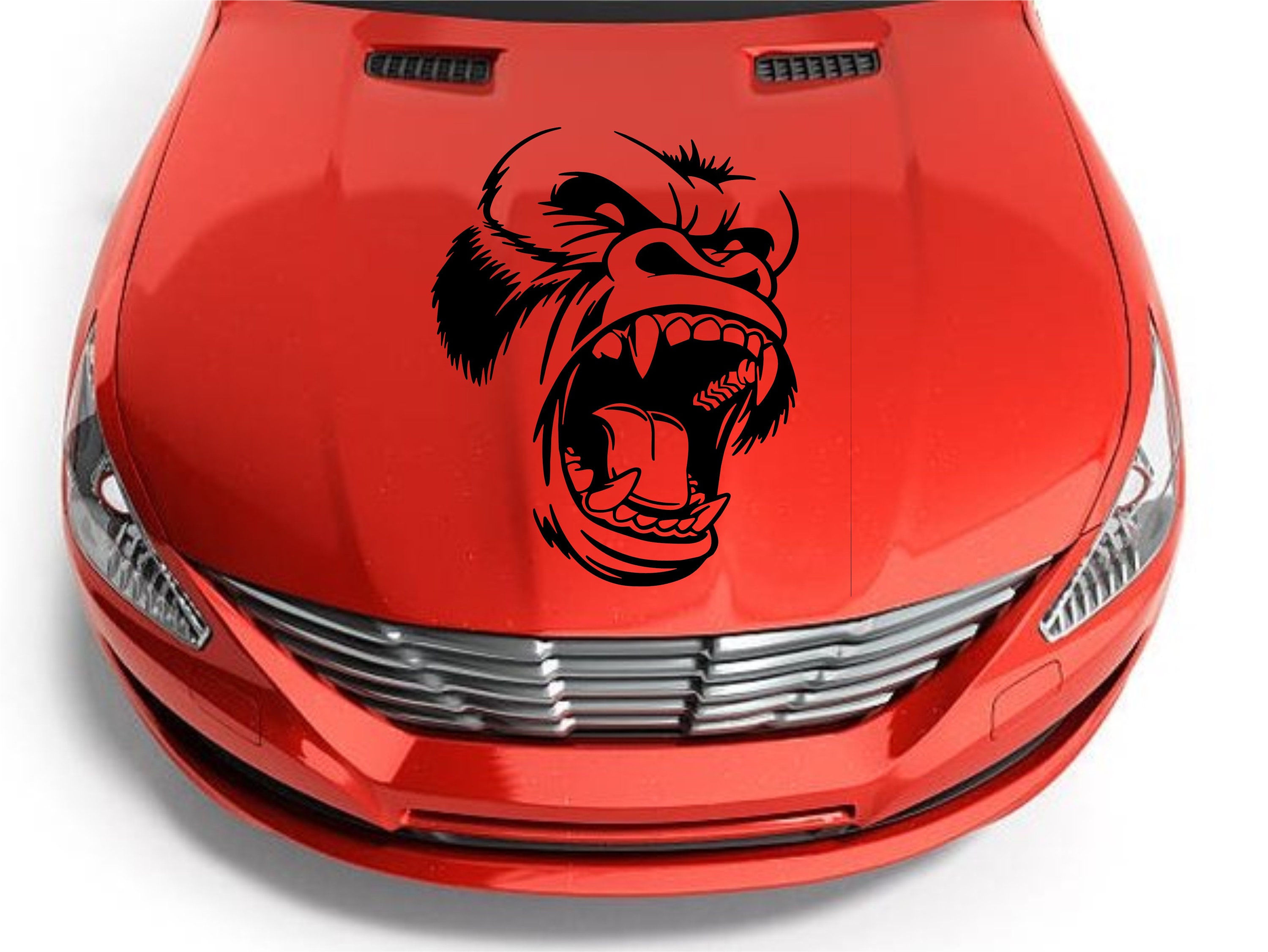 Gorilla Head Vinyl Decal Sticker for Cars - Etsy