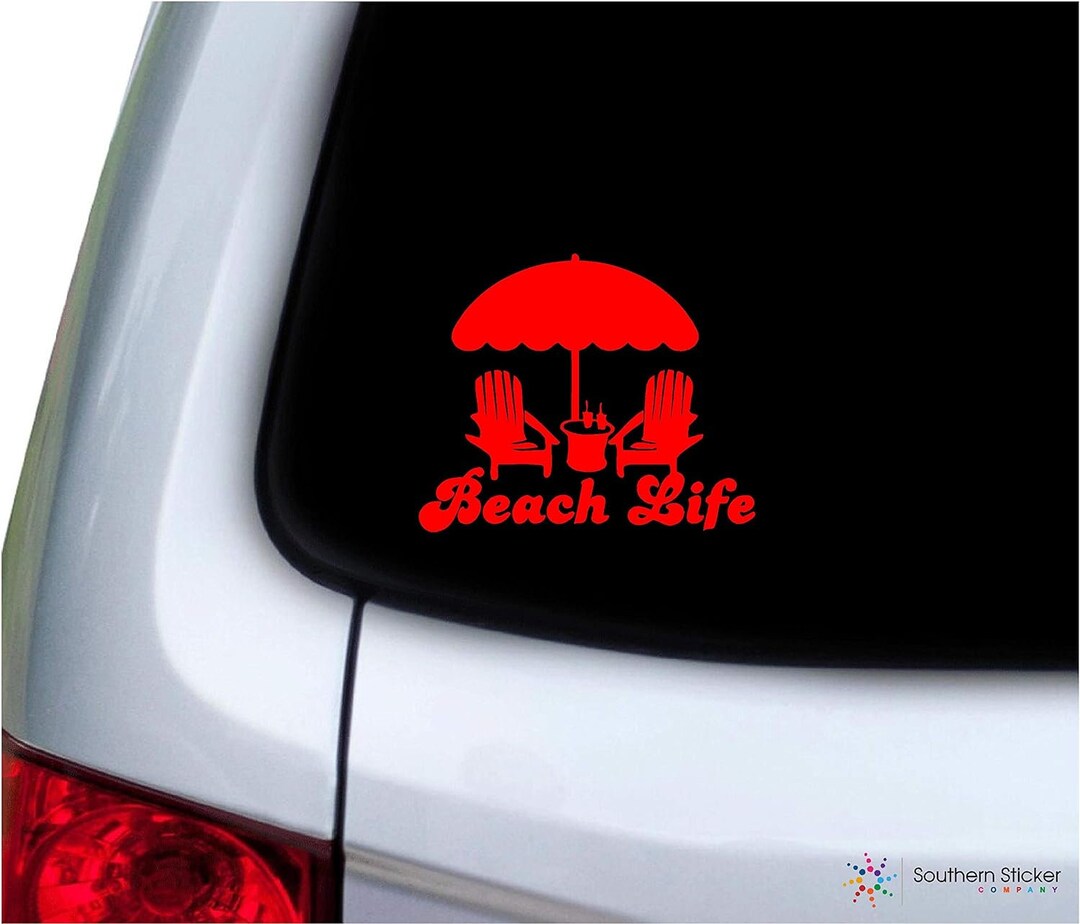 Beach Decal Beach Life Decal Beach Sunset Sticker Nature Decal for ...