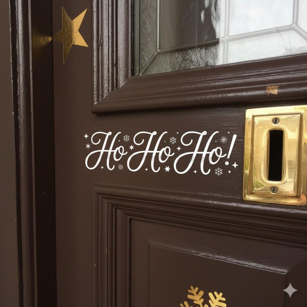 Christmas Door Vinyl Decal, Festive Home Decor - Etsy