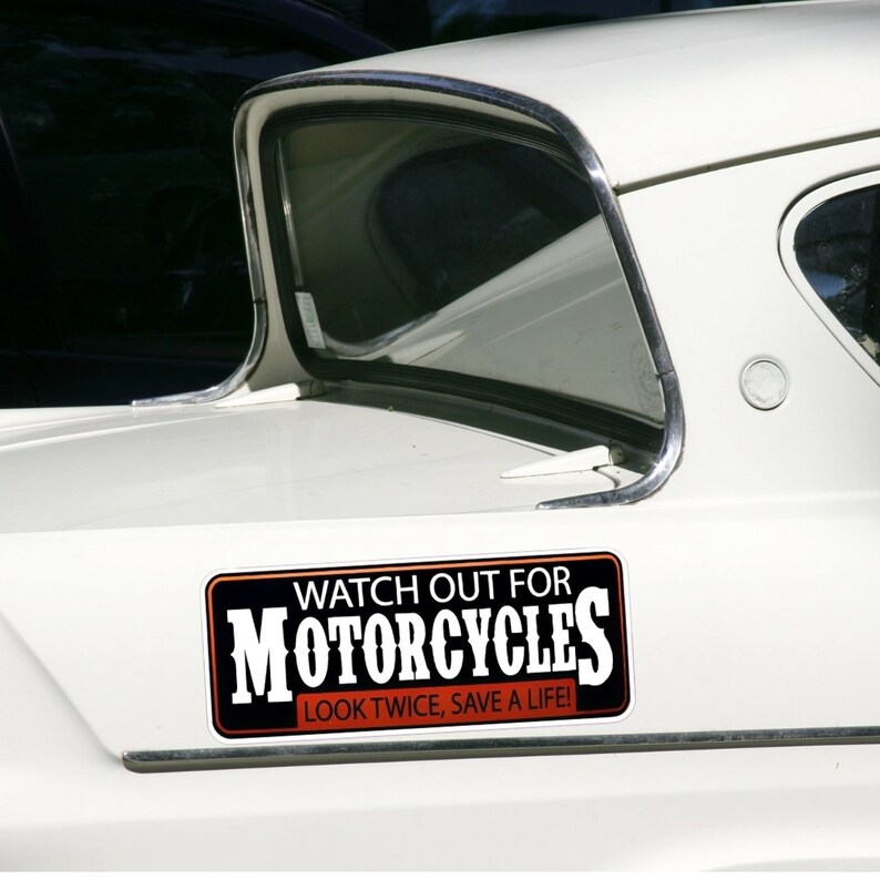 Watch Out for Motorcycles Sticker pack of 2 Aware Sticker Be Aware ...