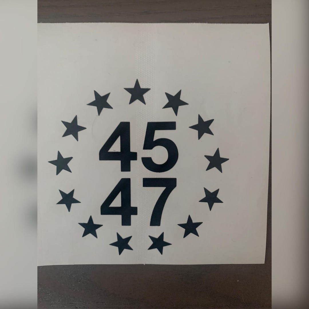 45 47 Decal, Trump 45 47 Vinyl Decal Sticker, Trump 2024 Decal ...