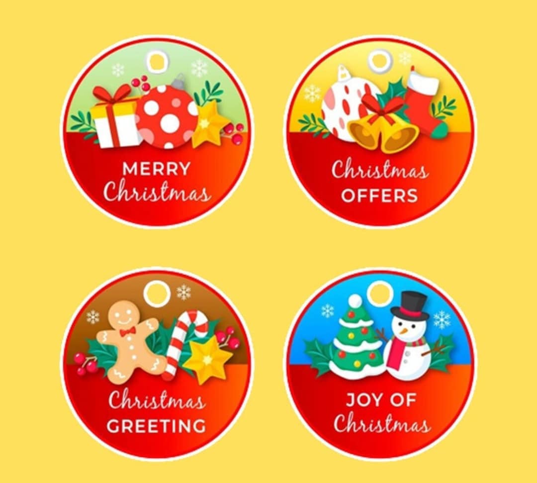 Printable Christmas Labels Christmas Gift Sticker Family Sticker ...