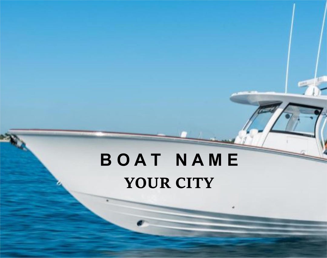 Boat Name Decal, Personalized Boat Name Vinyl Decal, Custom Boat ...