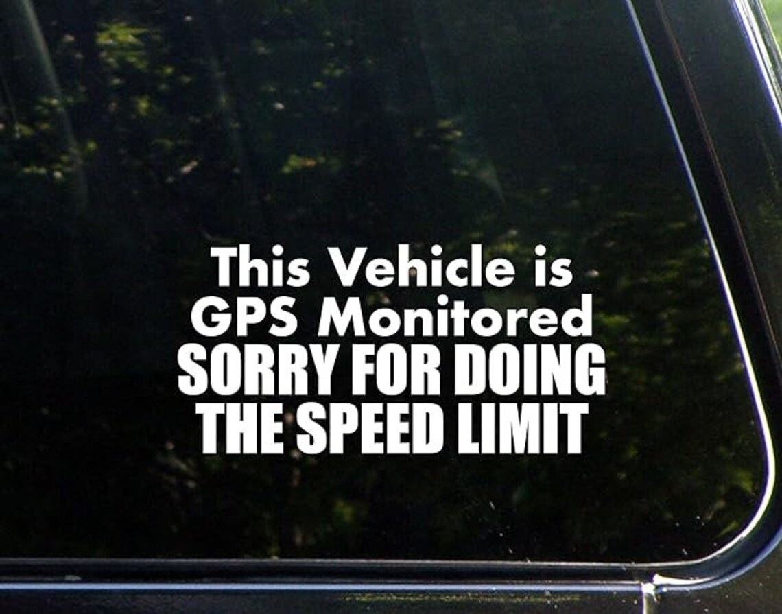 GPS Monitored Vehicle Decal: Car Warning Sticker - Etsy