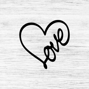 Love Heart Vinyl Decal: Window, Laptop, Tumbler Sticker - Etsy