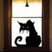 Scary Cat Wall or Window Halloween Decal Sticker - Etsy