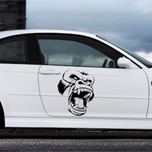 Gorilla Head Vinyl Decal Sticker for Cars - Etsy