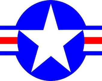 US Army Air Corps Usaac Vinyl Sticker Wwii Aircraft Roundel USAF USA 4 ...