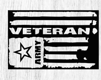 Us Army Veteran Decal - Etsy