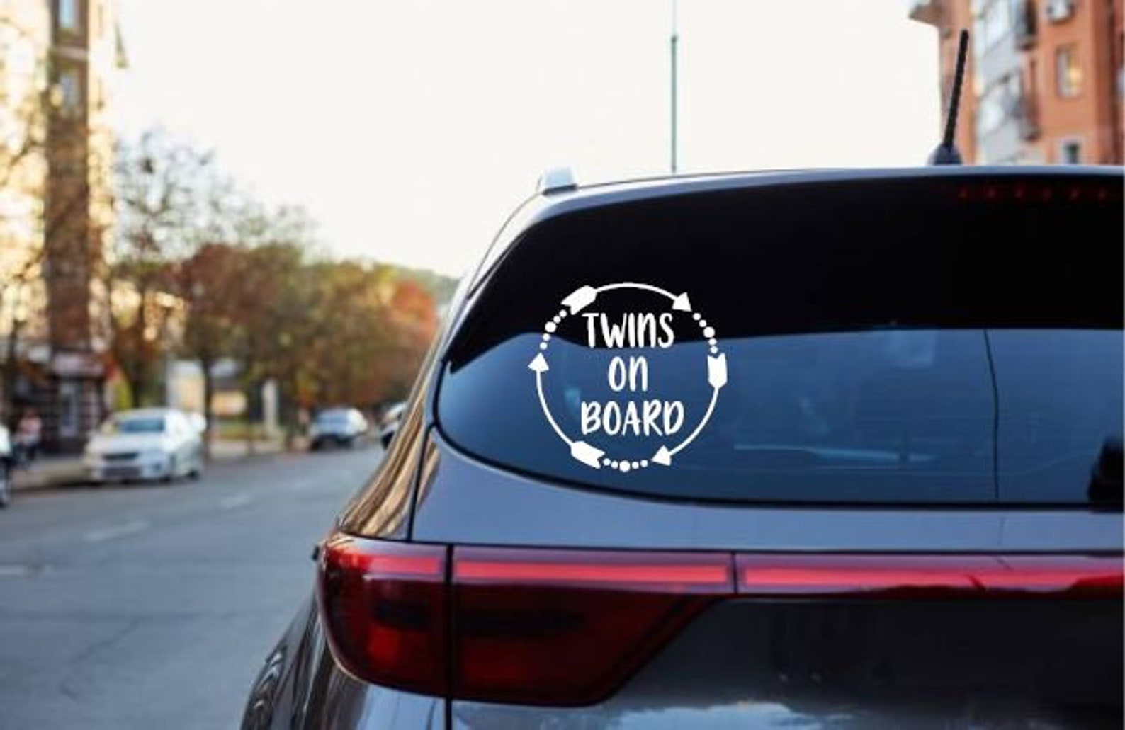 Twins on Board Car Decal Twin Car Decals Babies on Board Baby - Etsy