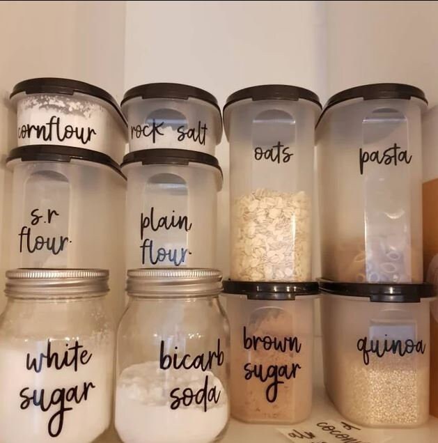 Custom Pantry Decals: Kitchen Canister Labels, Vinyl Decal - Etsy Canada