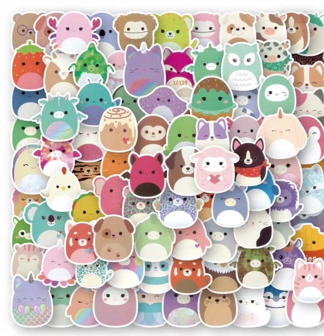 Squishmallow Stickers, Waterproof Stickers, Waterbottle Stickers - Etsy