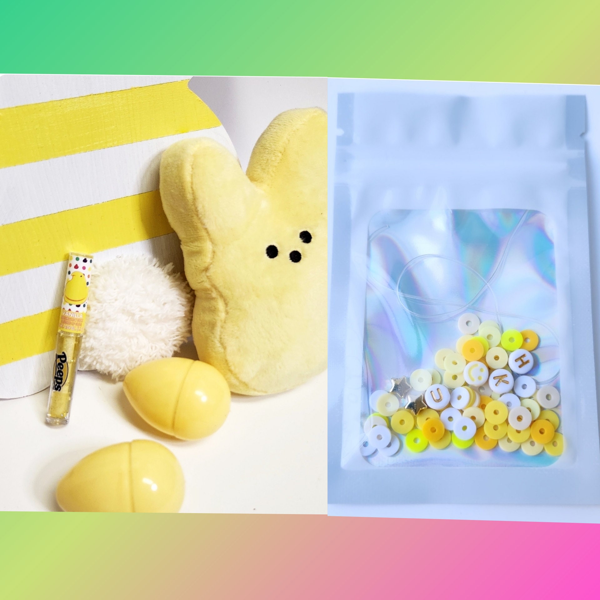 Easter 'peeps' Inspired Plushie, Easter Bunny, Easter Gift - Etsy