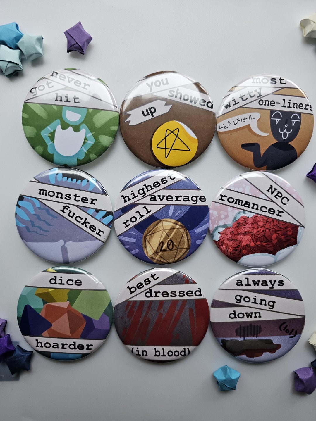 DND Award Buttons - Dungeons and Dragons Badges - Etsy