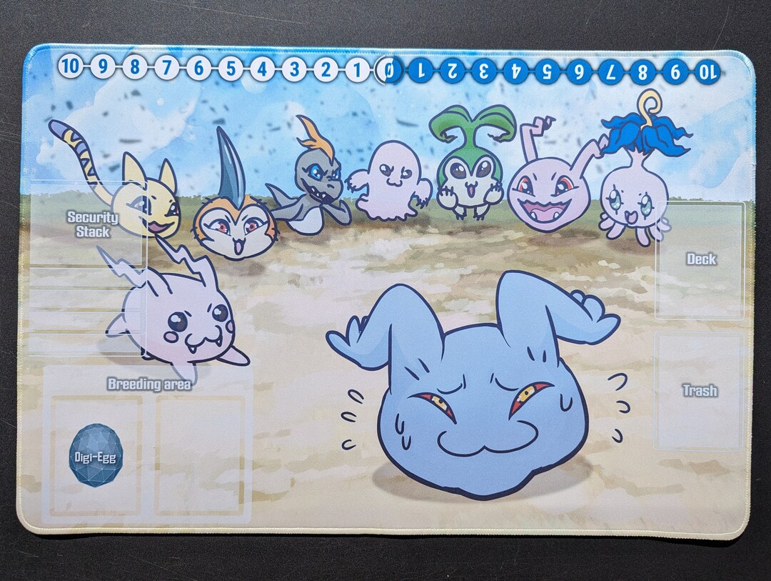 Digimon TCG - Baby 2 Digimon Digirumble, Stitched Edge Playmat - Etsy