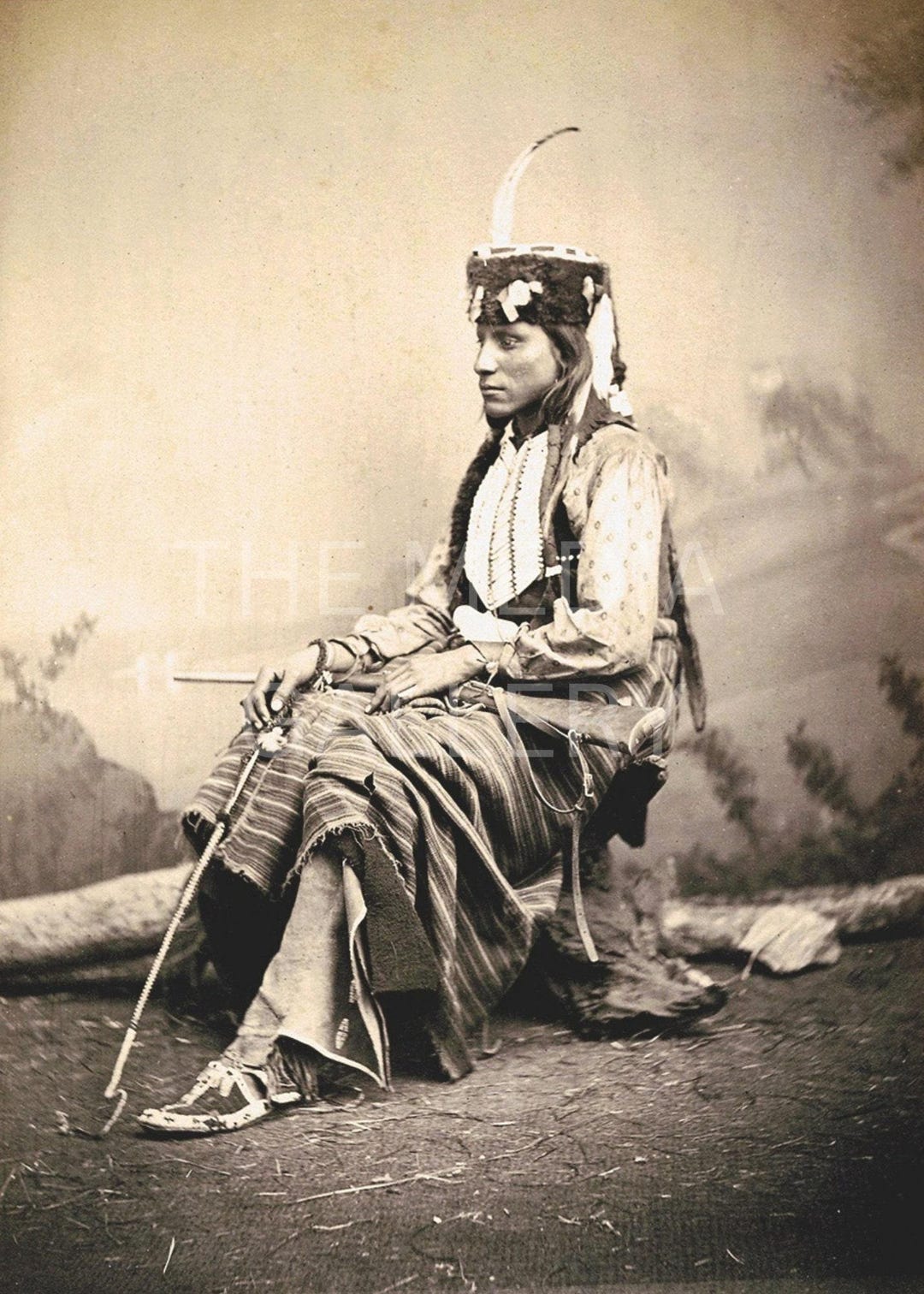 Tau-ankia, Kiowa Man 1860s Photo Print Wall Art - Native American Art ...
